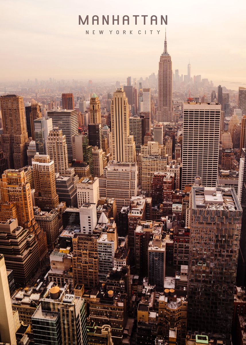 'Manhattan ' Poster, picture, metal print, paint by Explore Universe ...