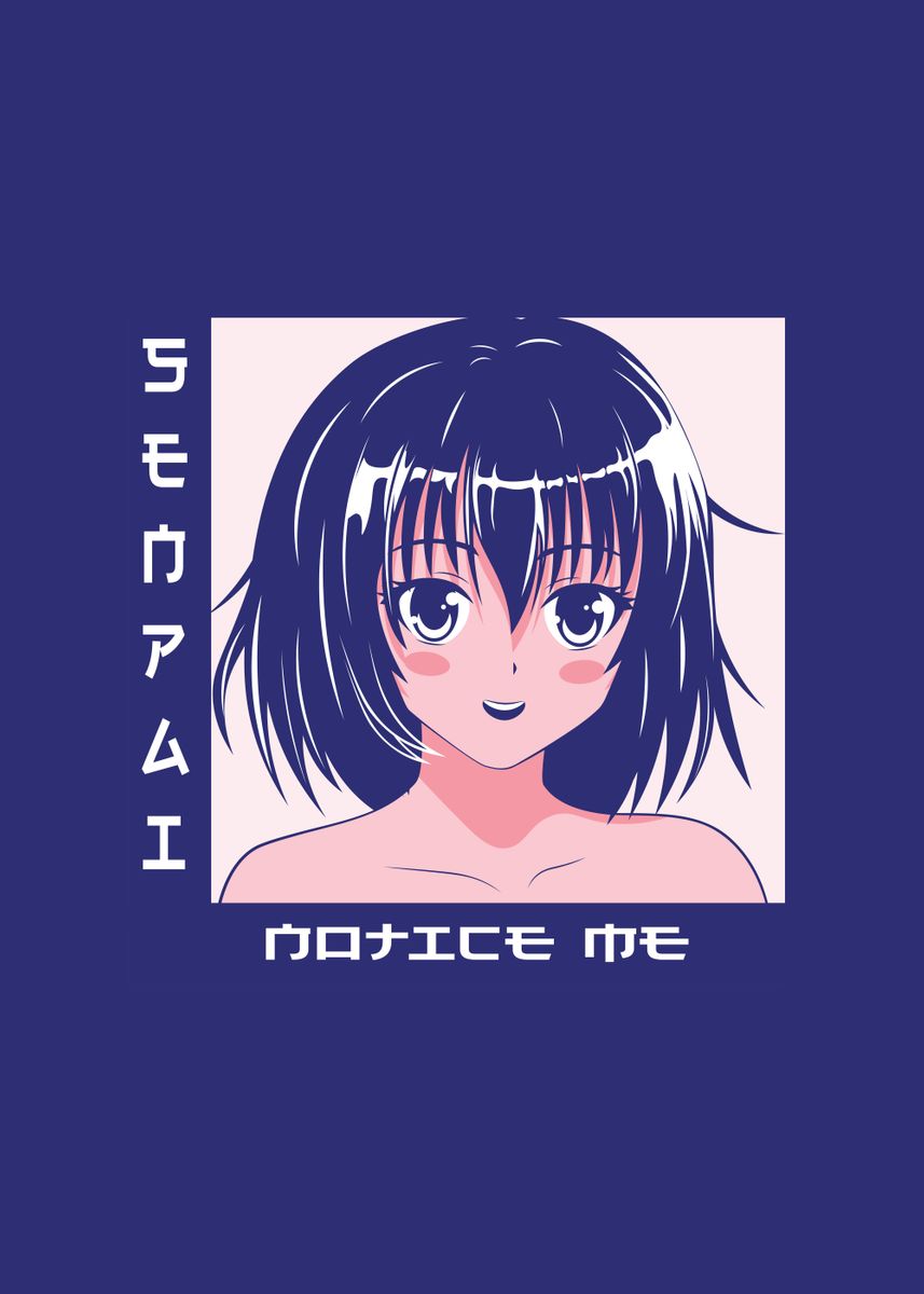 'Notice me cute anime girl' Poster by AnnArtshock Pavlova | Displate