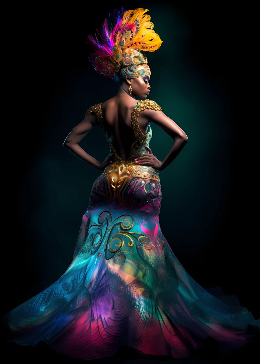 'African native model' Poster, picture, metal print, paint by Jiri ...