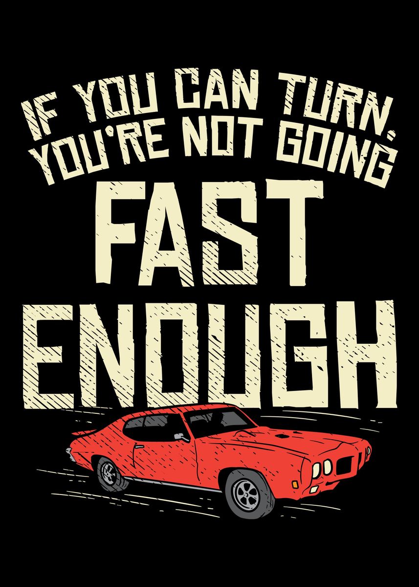 'Funny Drag Racing Gift' Poster, picture, metal print, paint by ...