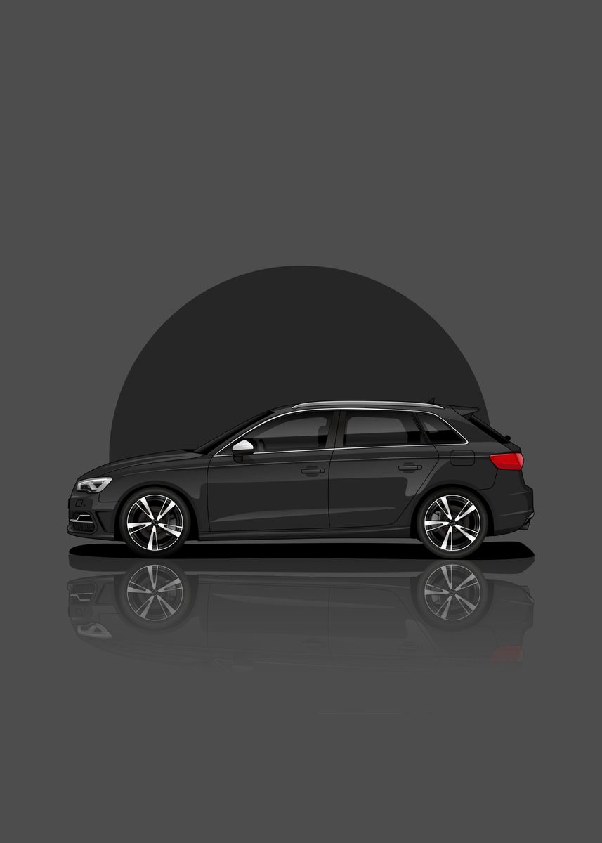 'Art Car Audi RS3' Poster, picture, metal print, paint by Dodi Firdaus ...