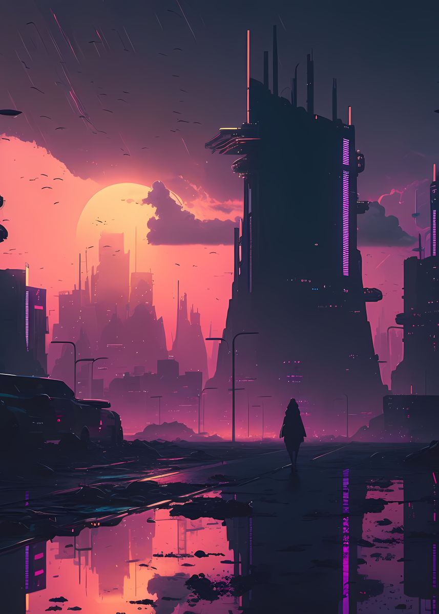 'Retro Vintage Building' Poster, picture, metal print, paint by Adryan ...