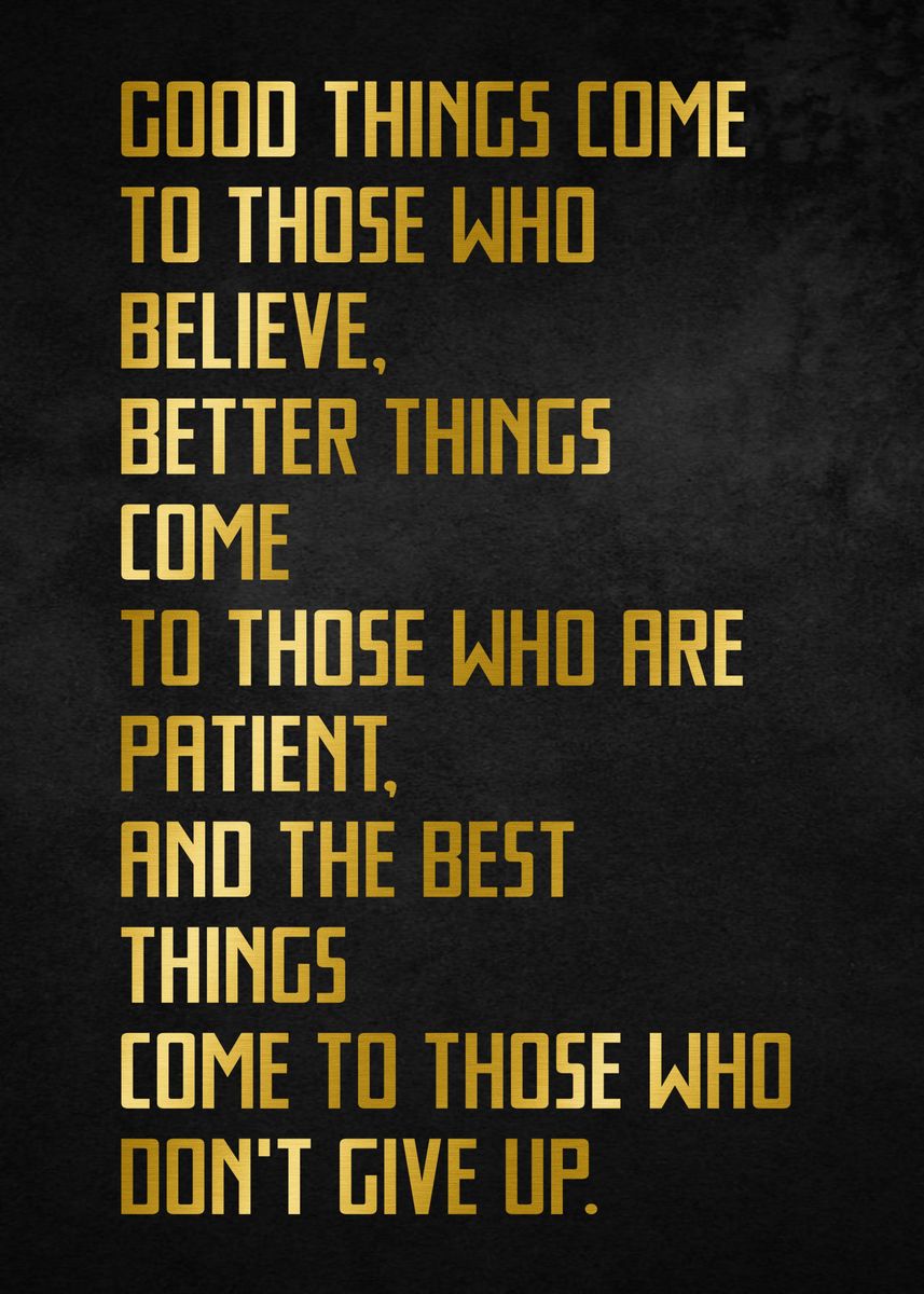 'Good Things' Poster, picture, metal print, paint by REZ DESIGN | Displate