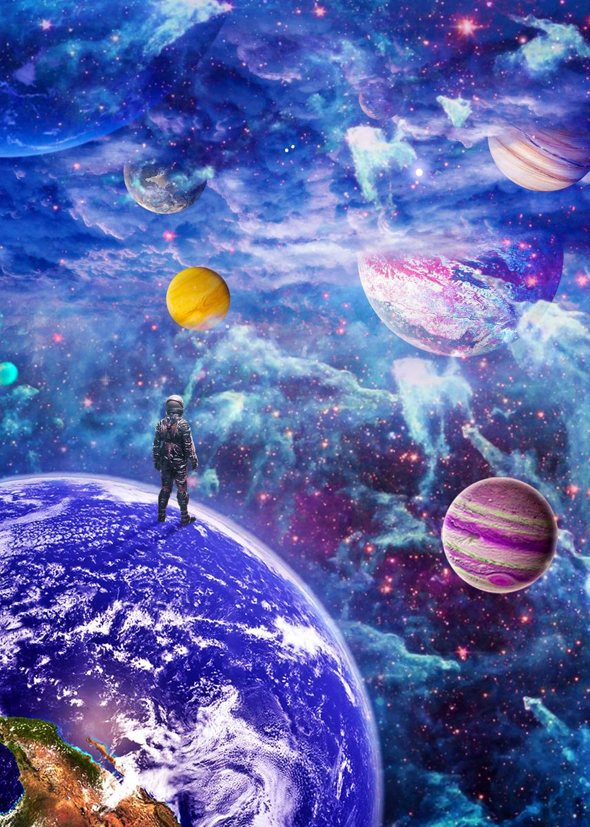 'Beyond Our World' Poster, picture, metal print, paint by seam less ...