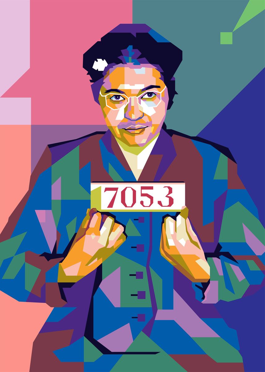 'Rosa Parks Pop Art' Poster, picture, metal print, paint by Ananda Praj ...