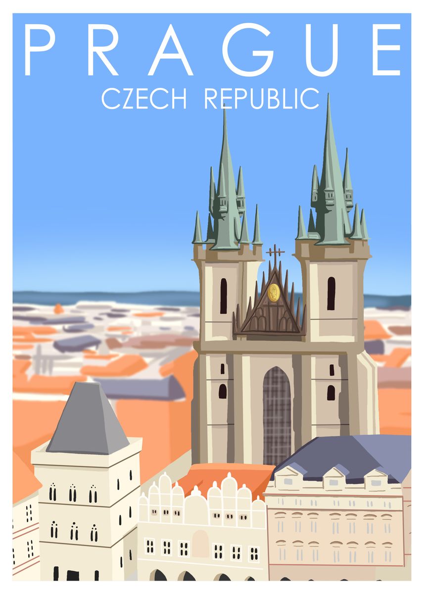 'Prague' Poster by OmegaArt | Displate