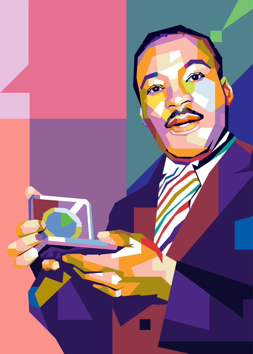 'Martin Luther King Jr' Poster, picture, metal print, paint by Ananda ...