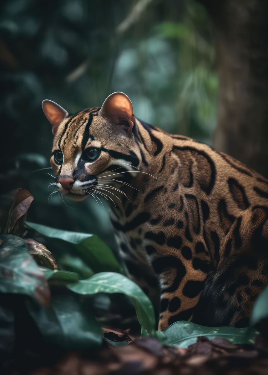 'Beautiful margay' Poster, picture, metal print, paint by Zooscape ...