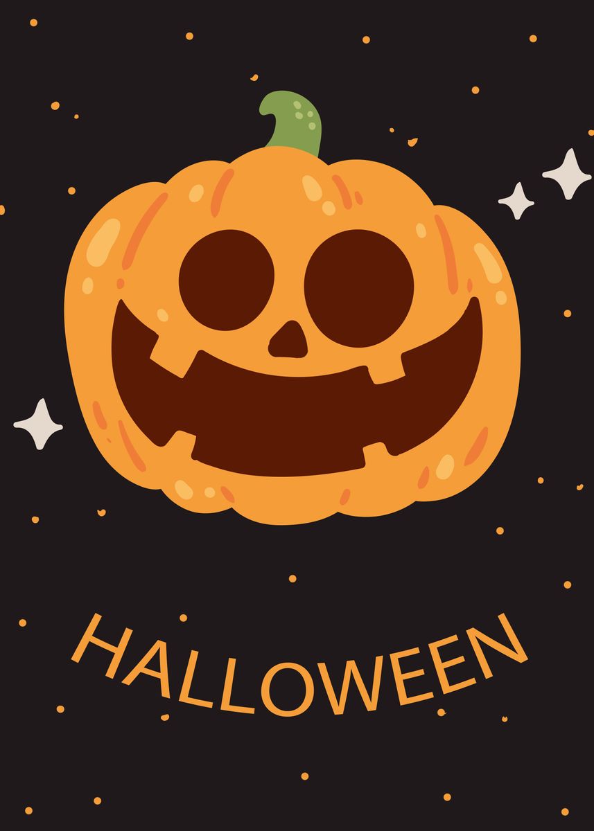 'Pumpkin Halloween' Poster, picture, metal print, paint by WallWonders ...