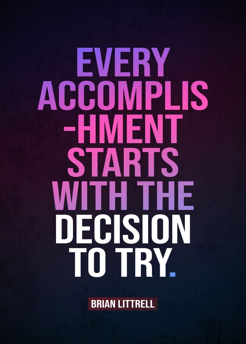 'Retro Simple Quote' Poster, picture, metal print, paint by Oliver Qo ...