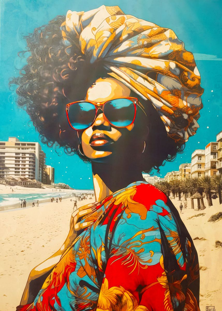 'Thandiwe' Poster, picture, metal print, paint by Havard | Displate