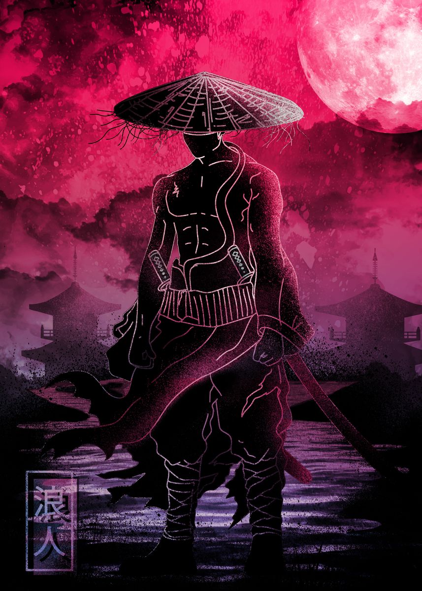 'Soul of the Ronin' Poster, picture, metal print, paint by Donnie ...