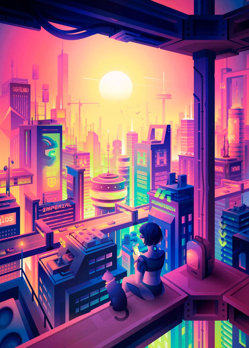 'Neuropolis' Poster, picture, metal print, paint by Anime Collected ...