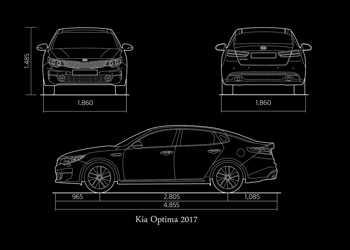 'Kia Optima 2017' Poster by ke ke | Displate