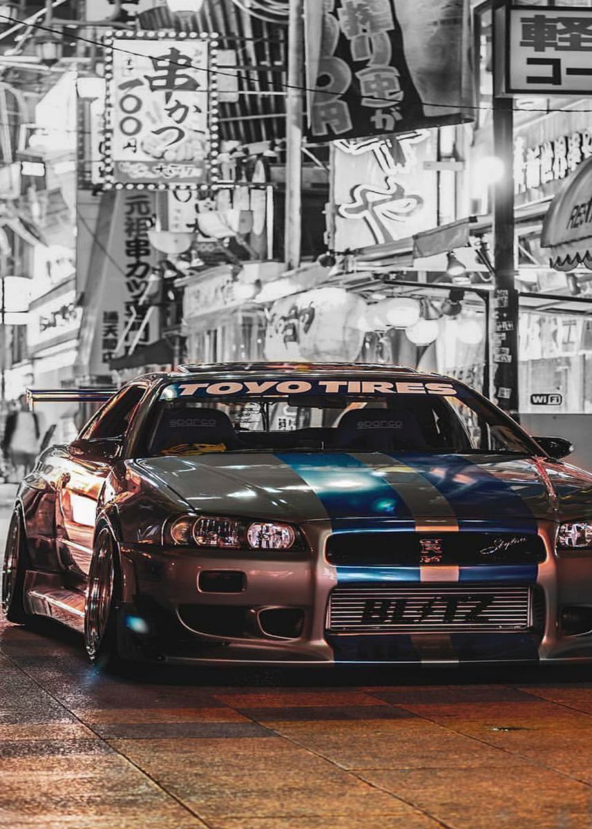 'Car Nissan' Poster, picture, metal print, paint by Wijaki Thaisusuken ...