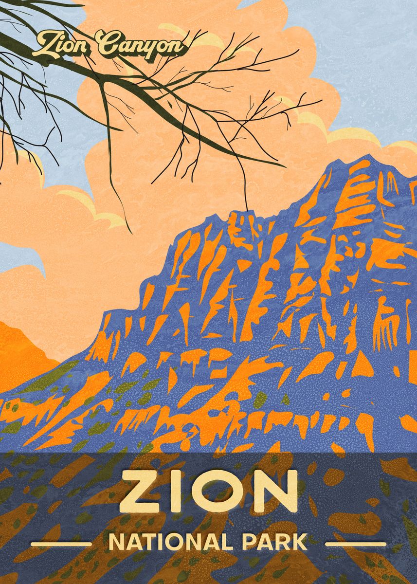 'Zion National Park' Poster by Jordan Holmes | Displate