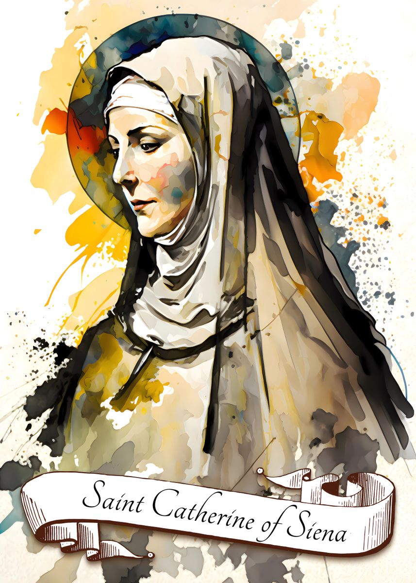 'Saint Catherine of Siena' Poster, picture, metal print, paint by ...