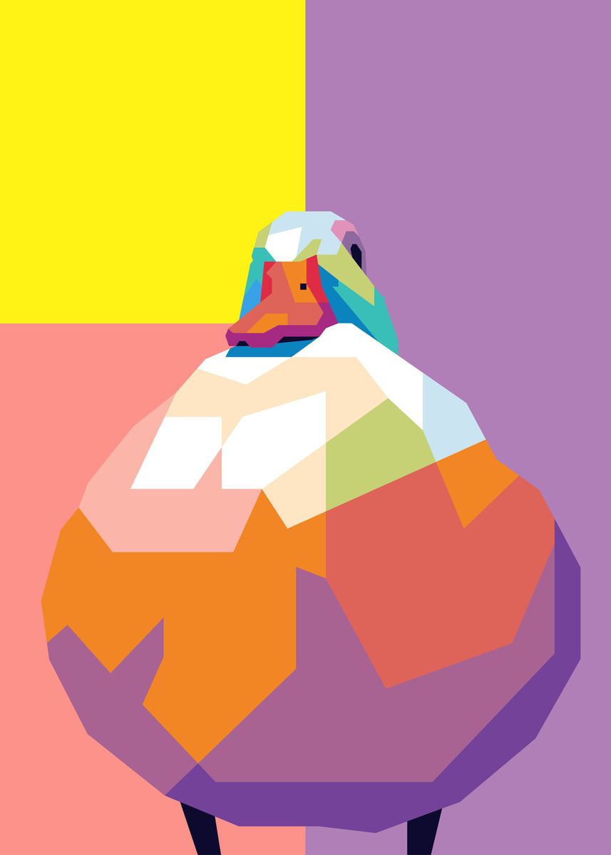 'DUCK PATHETIC' Poster, picture, metal print, paint by Muifatin | Displate