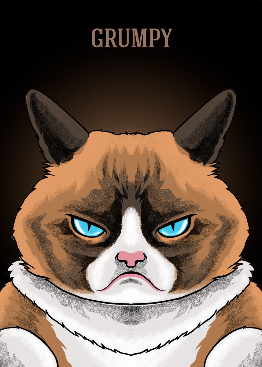 'FUNNY CAT MEME' Poster by Adam Project | Displate