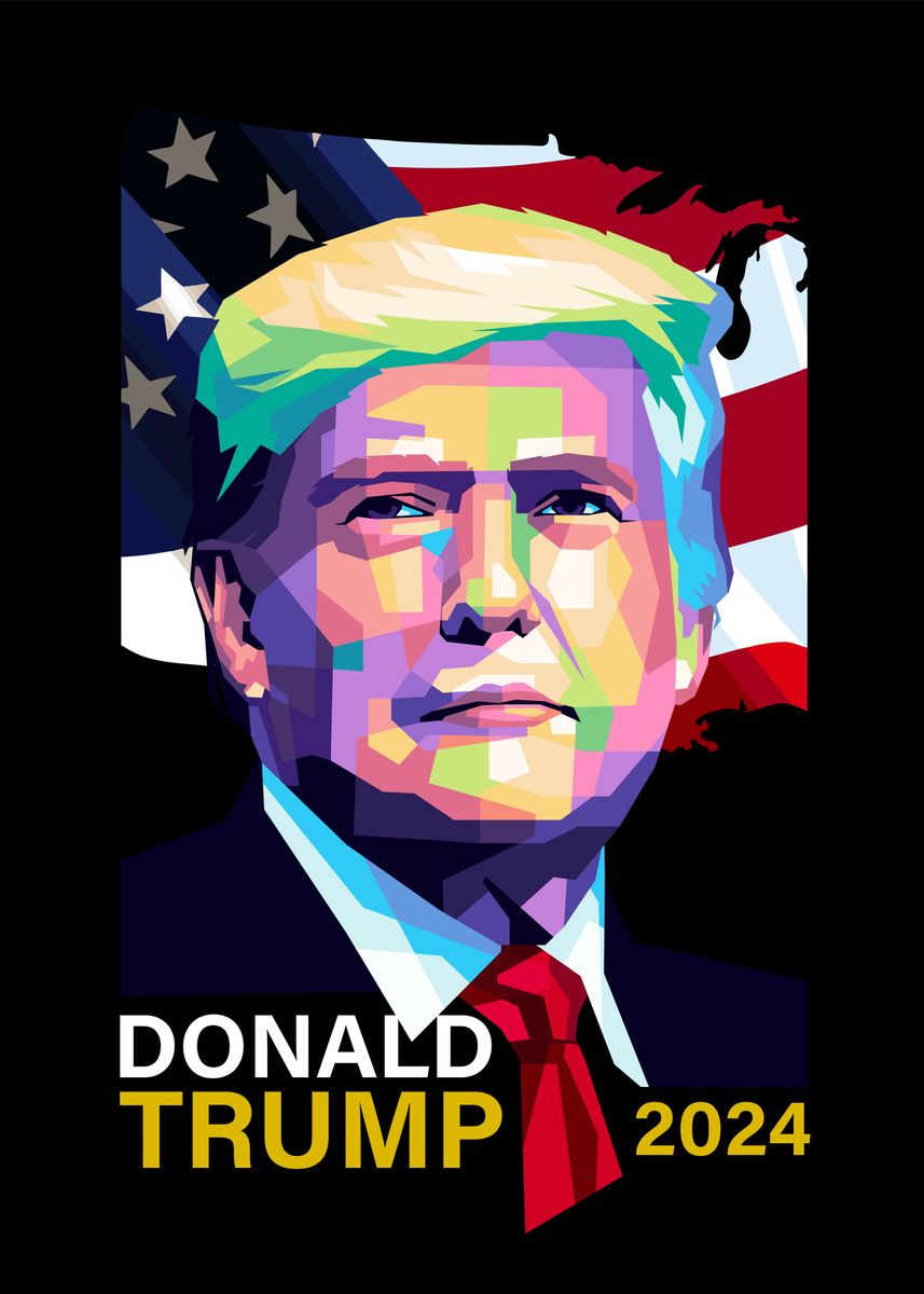 'Donald Trump' Poster, picture, metal print, paint by Wpap Malang ...