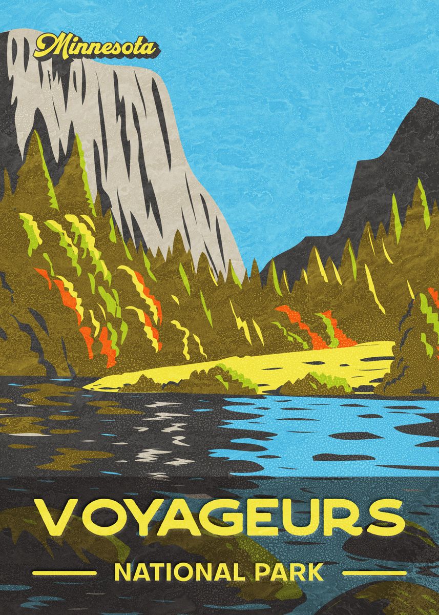 'Voyageurs National Park' Poster, picture, metal print, paint by Jordan ...