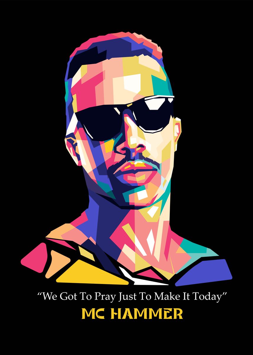 'MC Hammer' Poster, picture, metal print, paint by Wpap Malang | Displate