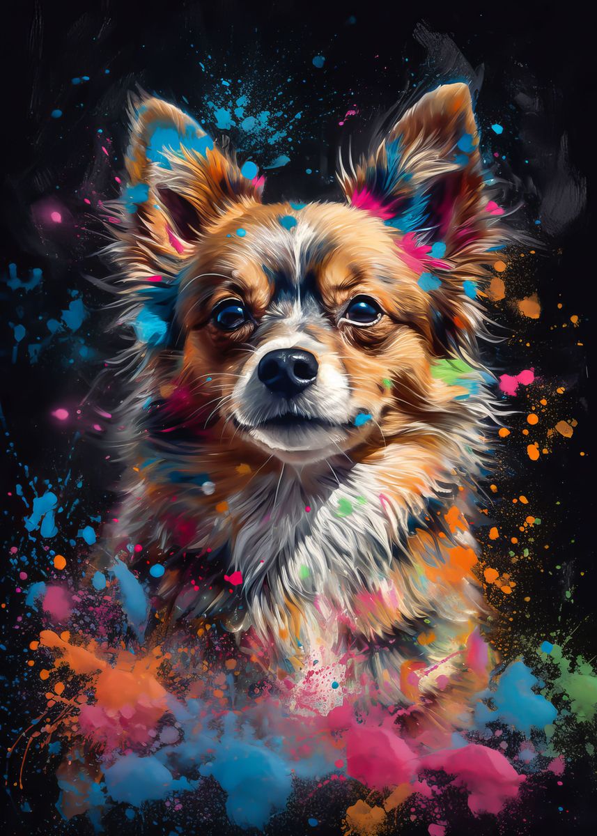 'Pomchi painting' Poster, picture, metal print, paint by Arnas Čemerka ...