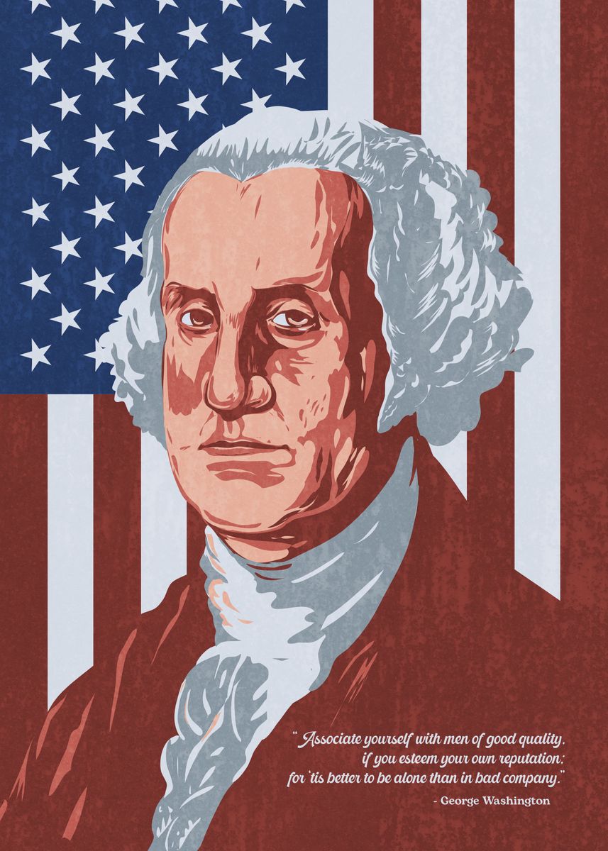 'George Washington' Poster, picture, metal print, paint by Jordan ...