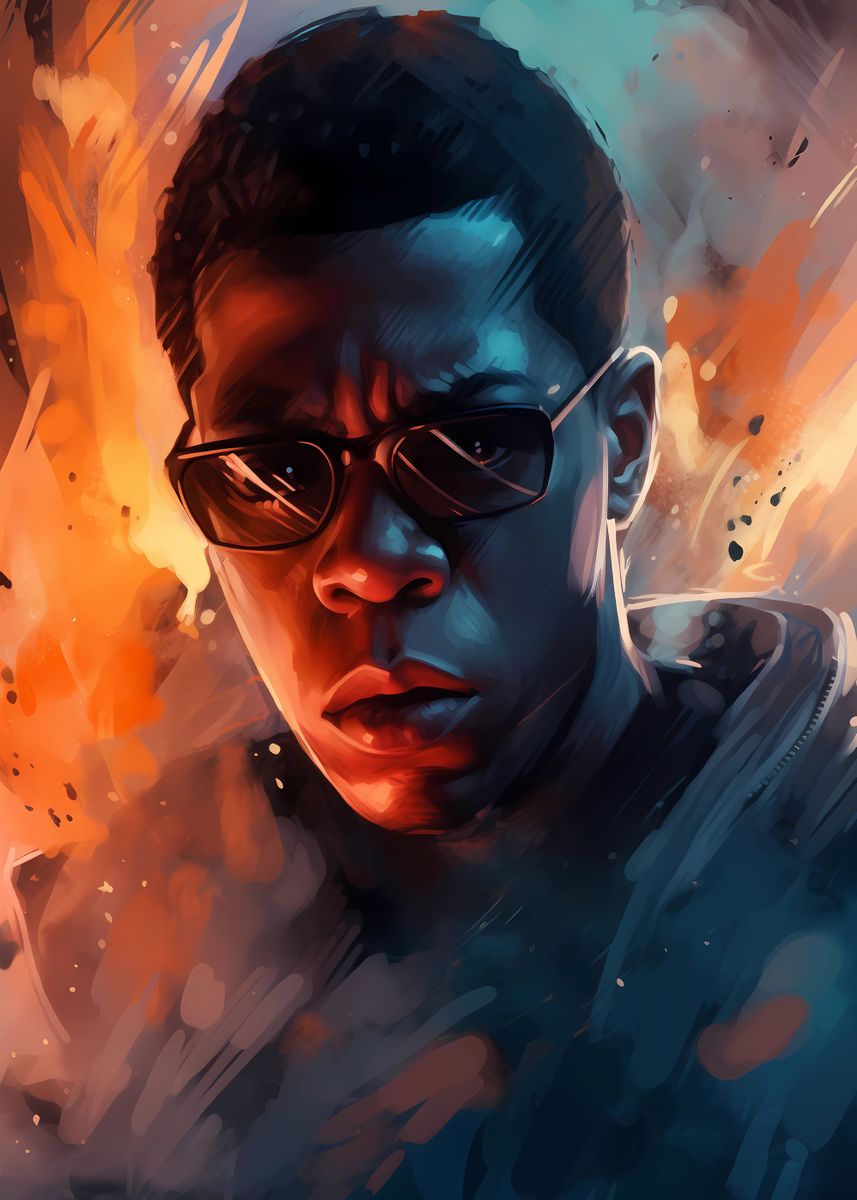 'Jay Z Rapper Craft' Poster, picture, metal print, paint by Davia ...