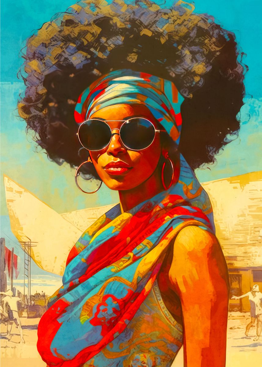 'Lerato' Poster, picture, metal print, paint by Havard | Displate