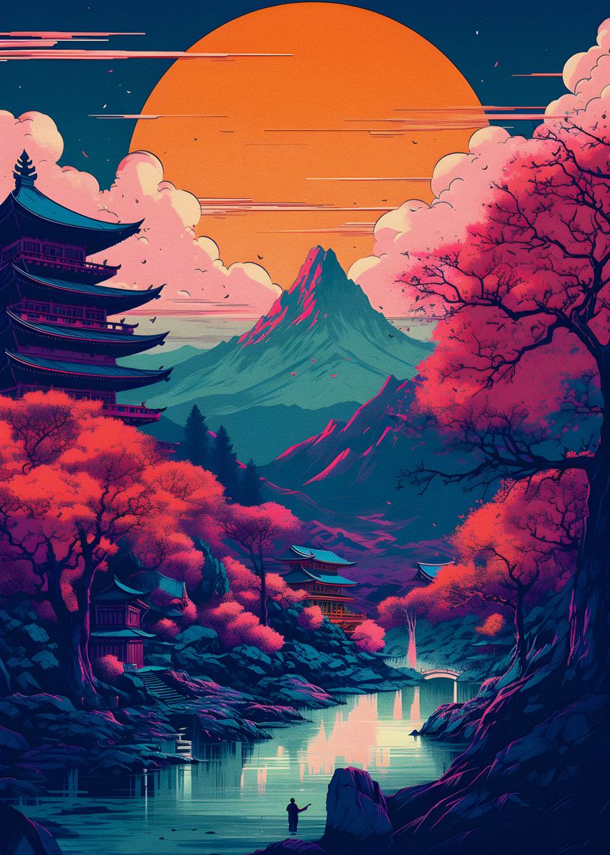 'fantasy landscape 57' Poster, picture, metal print, paint by Muhammad ...