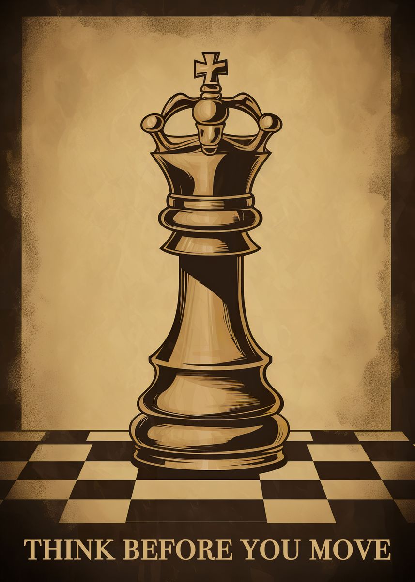 'Think Before you Move' Poster, picture, metal print, paint by MaluBobo ...