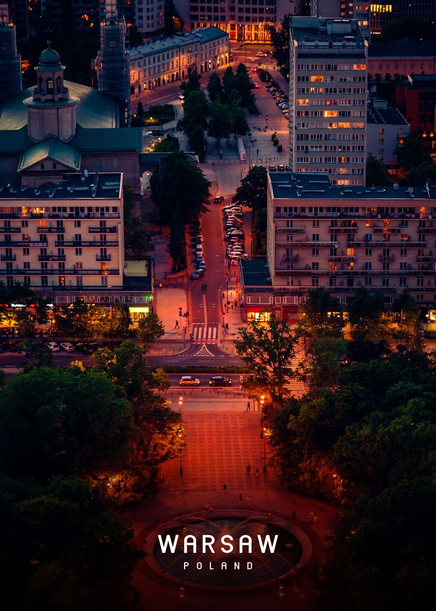 'Warsaw ' Poster, picture, metal print, paint by Explore Universe ...