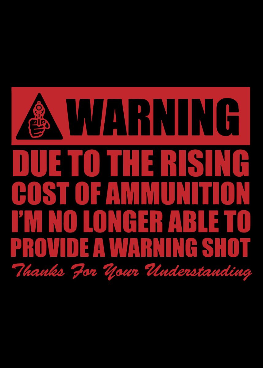 'Warning Shot' Poster, picture, metal print, paint by jantikusuma ...