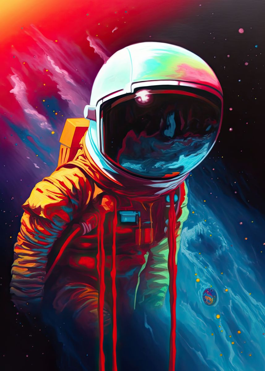 'Dissolving into the Cosmos' Poster, picture, metal print, paint by ...