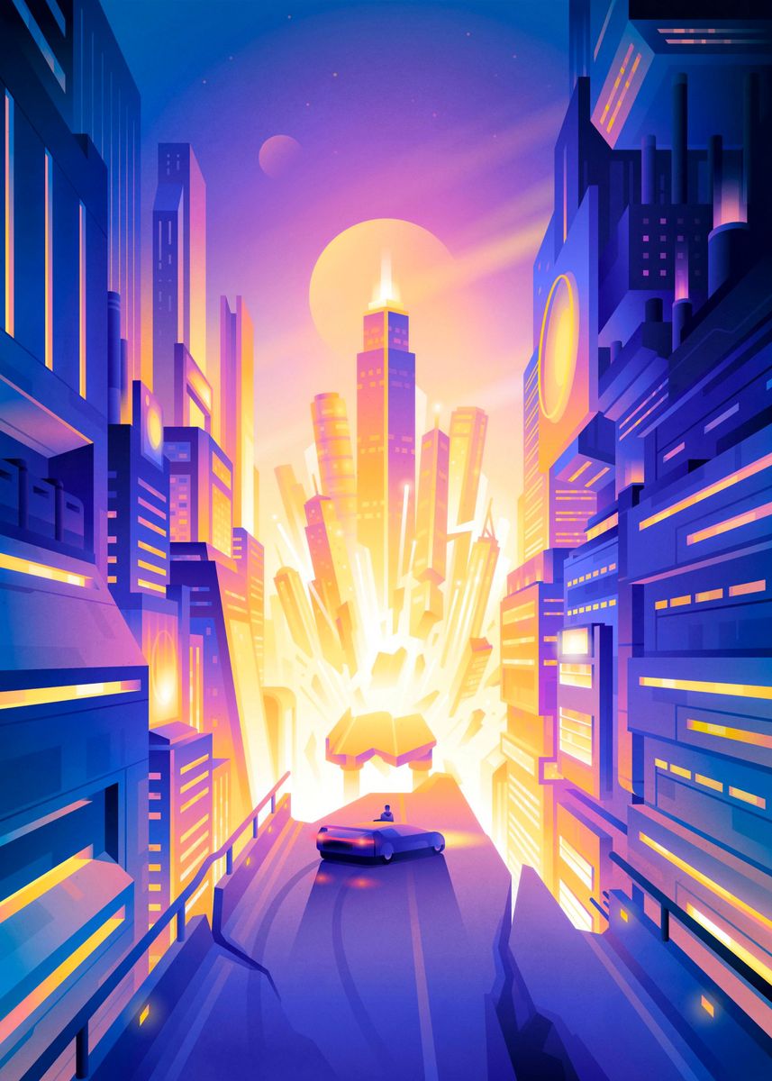 'Destruction' Poster, picture, metal print, paint by dedshar | Displate