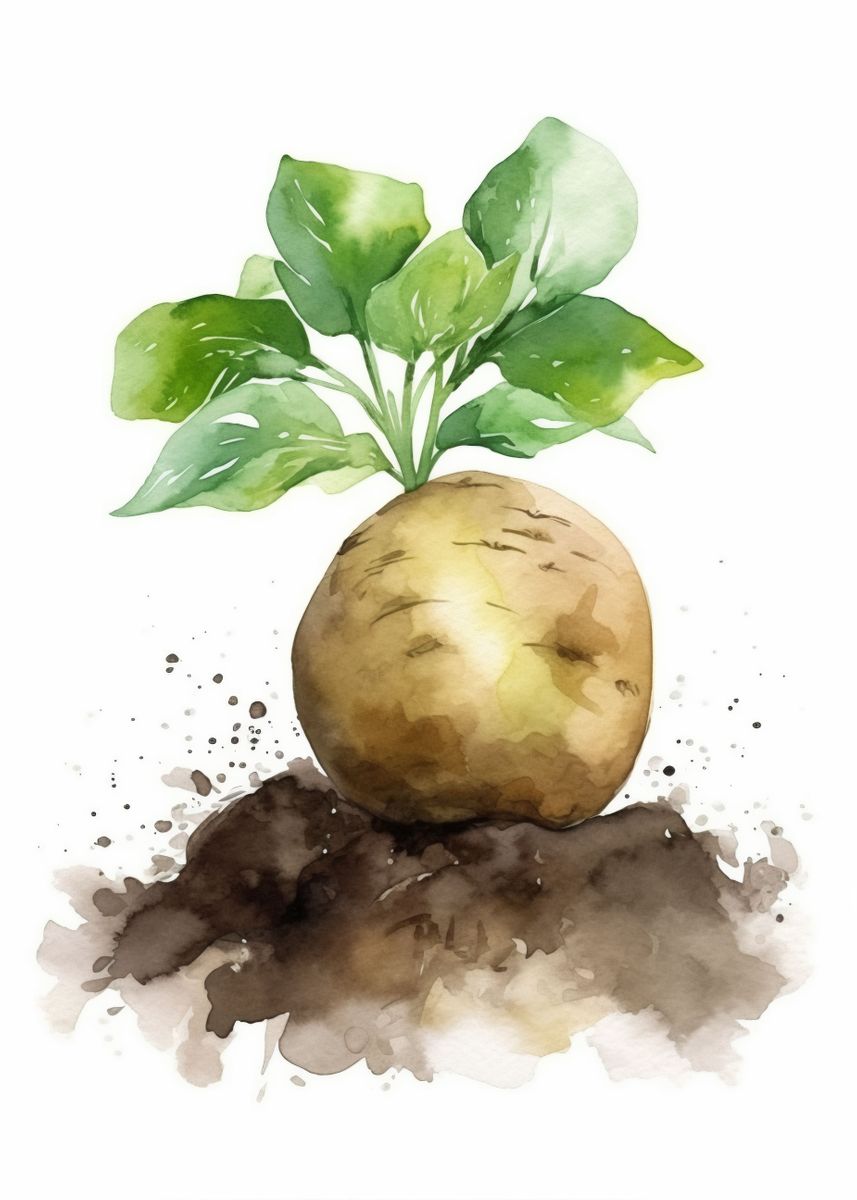'Potato' Poster, picture, metal print, paint by Holzkovic | Displate