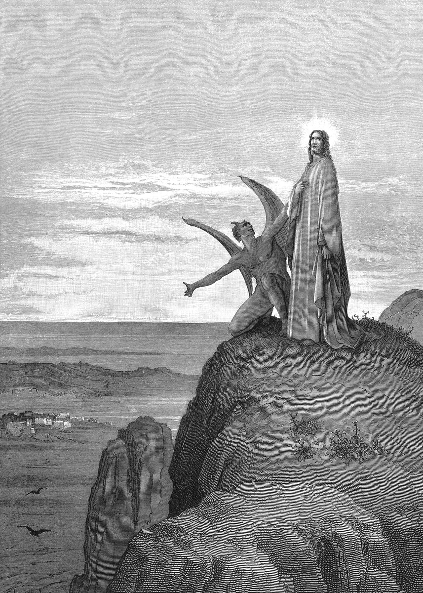 'The Temptation of Jesus' Poster, picture, metal print, paint by ...