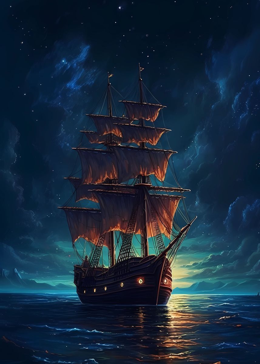 'Sailing Boat' Poster by DecoyDesign | Displate