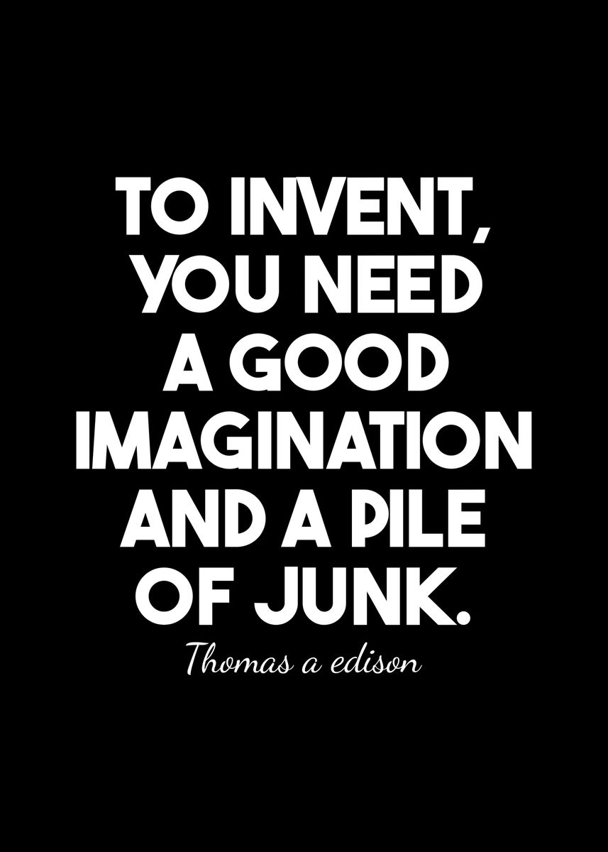 'quote Thomas a edison ' Poster by ocill | Displate