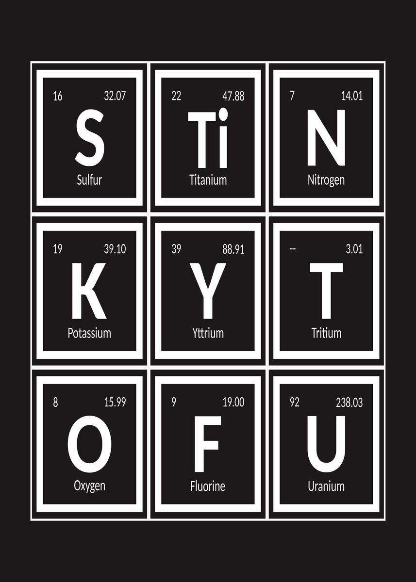 'Stinky Tofu Elements' Poster by Maozva | Displate