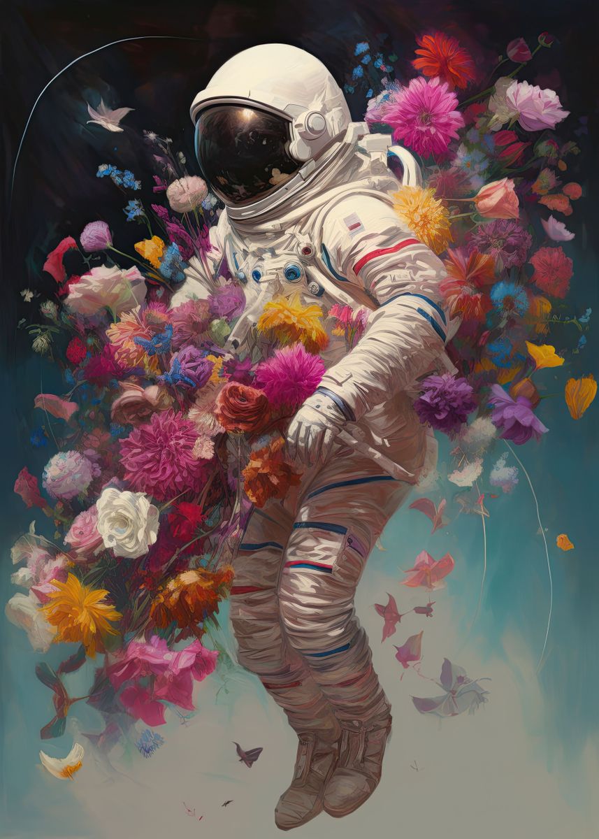 'Celestial Meadow' Poster, picture, metal print, paint by Morphic Prints | Displate