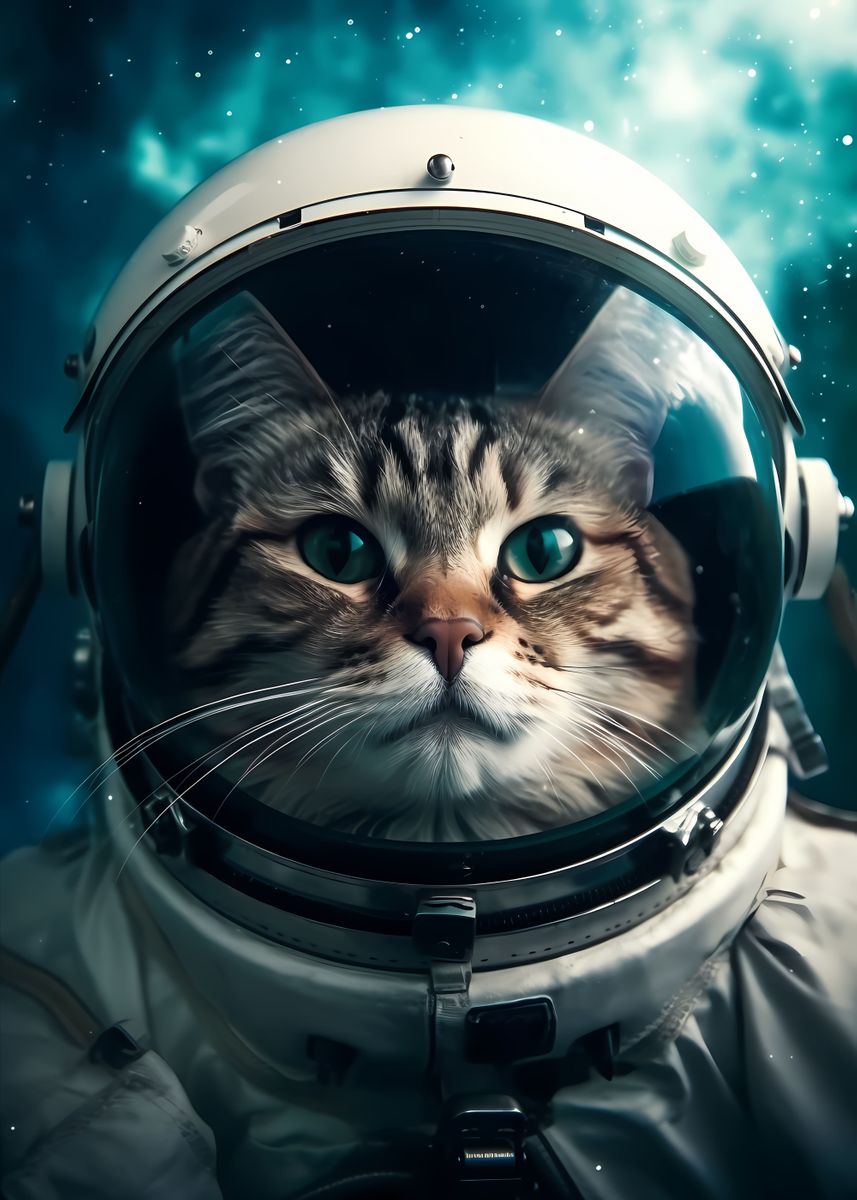 'Space Purrson' Poster, picture, metal print, paint by Hatless Luffy ...