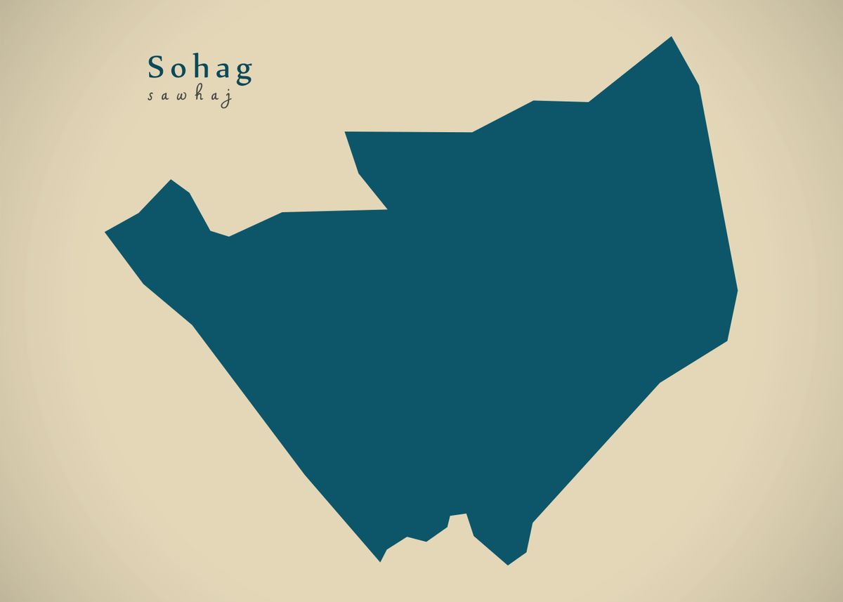 'Sohag governorate map' Poster by Ingo Menhard | Displate