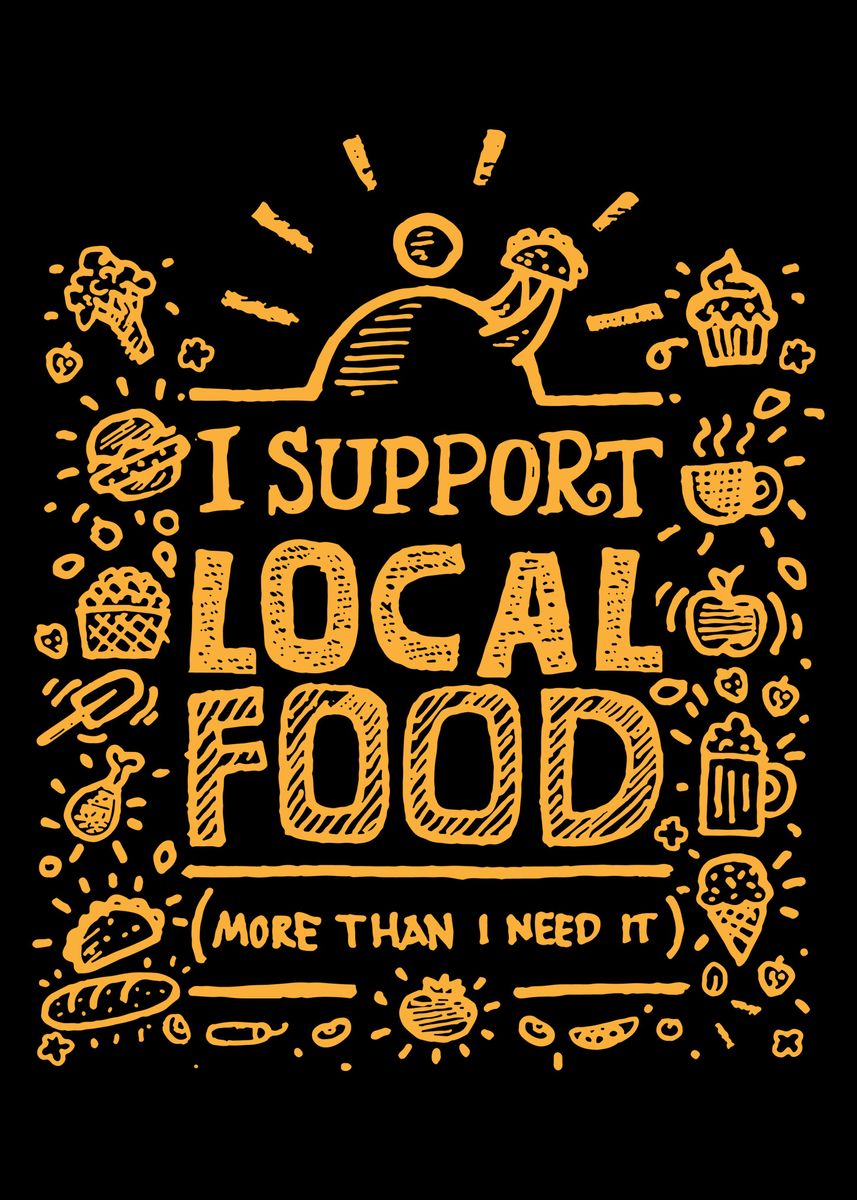 'Local Food' Poster, picture, metal print, paint by slaway tokthil ...