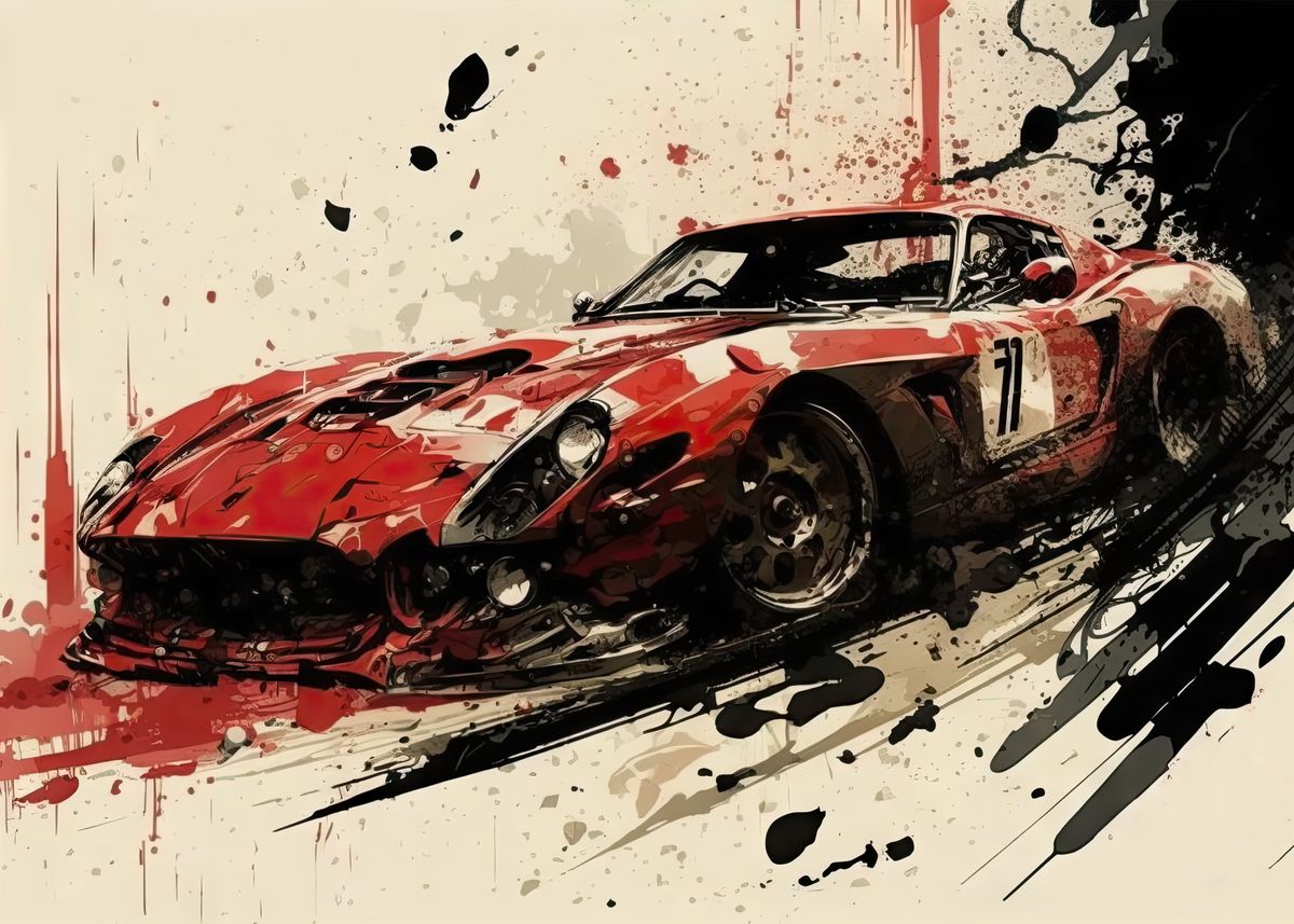 'Ferrari GTO' Poster by Jerhus | Displate