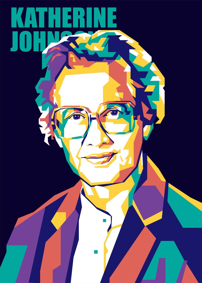'Katherine Johnson Pop Art' Poster by Ananda Praj | Displate
