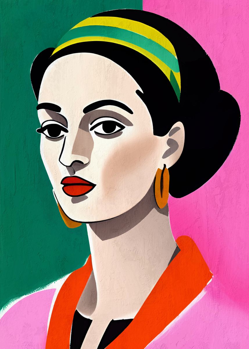'Mademoiselle' Poster, picture, metal print, paint by HyggeStudio ...