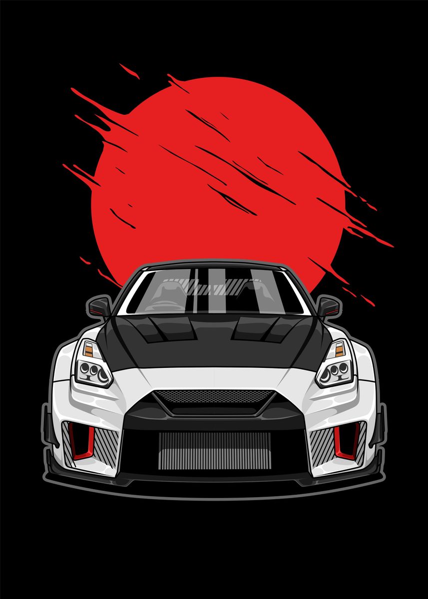 'Nissan GTR R35' Poster, picture, metal print, paint by Heru Kurniawan ...