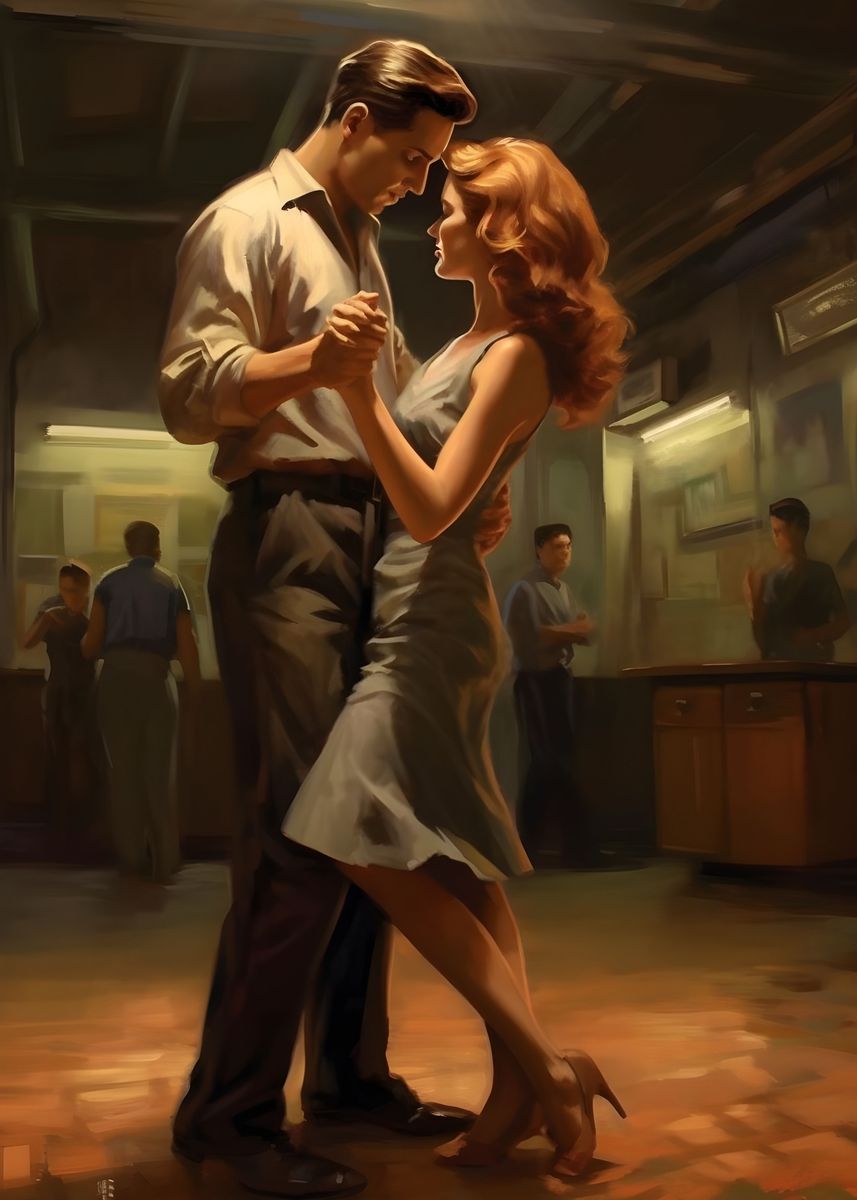 'Dance Hall Days' Poster, picture, metal print, paint by Desky | Displate